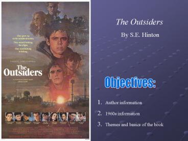 PPT – The Outsiders PowerPoint presentation | free to view - id: 46404c ...