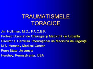 TRAUMATISMELE TORACICE presentation | free to download