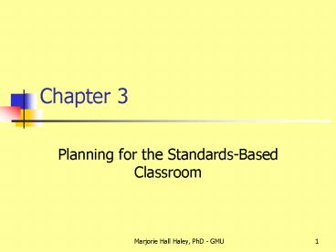 Planning for the Standards-Based Classroom presentation | free to download
