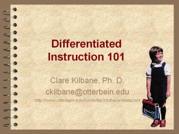 Differentiated Instruction 101 presentation | free to download