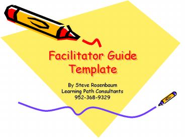 Facilitator Guide Template presentation | free to view