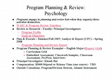 PPT – Program Planning PowerPoint presentation | free to download - id ...