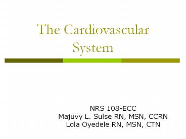 The Cardiovascular System presentation | free to download