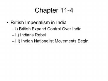 British Imperialism in India presentation | free to download