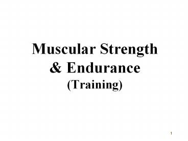 Muscular Strength presentation | free to download