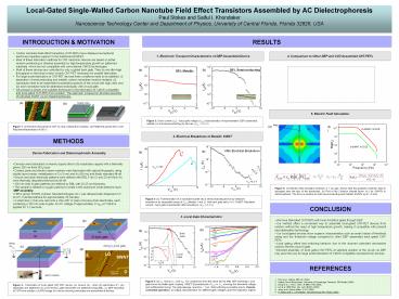 Carbon nanotube field effect transistors (CNT-FETs) have displayed ...
