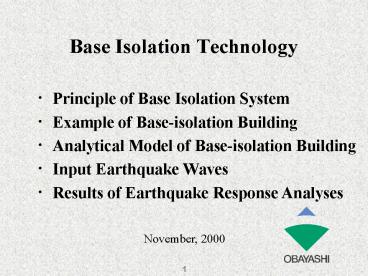 Base Isolation Technology presentation | free to download