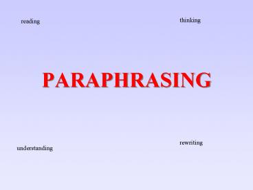 PARAPHRASING presentation | free to view