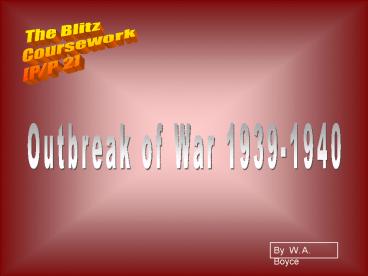 The Blitz presentation | free to download