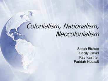 Neocolonialism Definition
