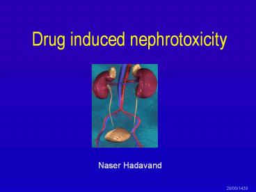 Drug induced nephrotoxicity presentation | free to download