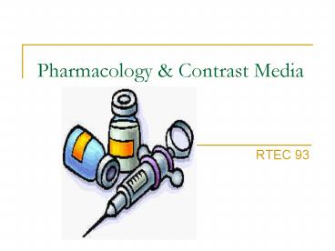 Pharmacology presentation | free to view