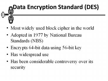Data Encryption Standard (DES) presentation | free to download