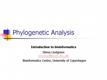 Phylogenetic Analysis presentation | free to view