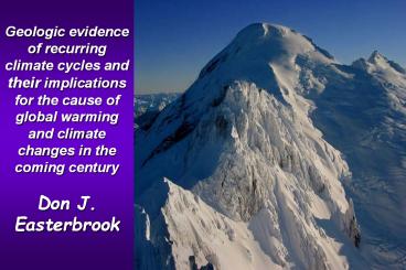 Geologic evidence of recurring climate cycles and their implications ...