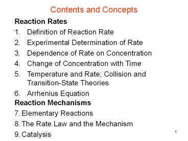 Rates of Reaction presentation | free to view