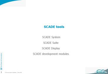 SCADE tools presentation | free to view