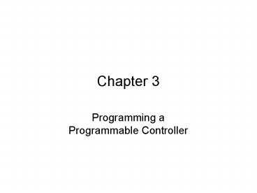 PPT – Programming a Programmable Controller PowerPoint presentation ...