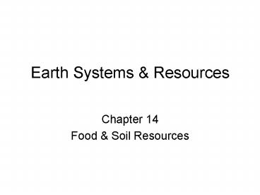 Earth Systems presentation | free to view