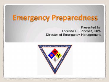Emergency Preparedness presentation | free to download