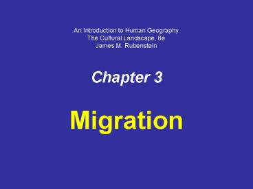 PPT – Migration PowerPoint presentation | free to view - id: 482551-MGNmY
