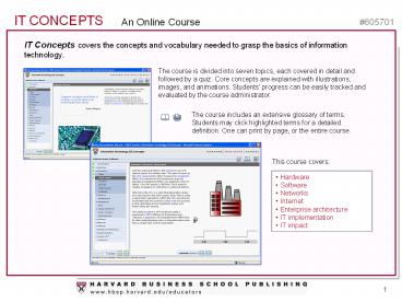 PPT – IT Concepts covers the concepts and vocabulary needed to grasp ...