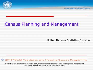 Census Planning and Management presentation | free to download