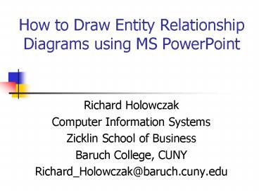 How to Draw Entity Relationship Diagrams using MS PowerPoint ...