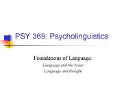 PPT – Psycholinguistics Language and the Brain PowerPoint presentation ...
