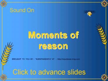 Moments of reason presentation | free to download