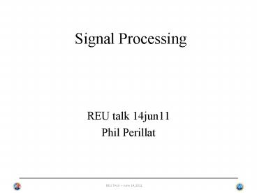 Signal Processing presentation | free to download