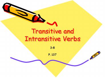 Transitive and Intransitive Verbs presentation | free to view