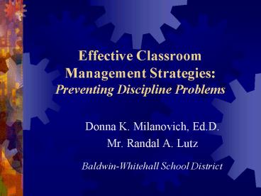 Effective Classroom Management Strategies: Preventing Discipline ...