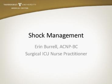 Shock Management presentation | free to view