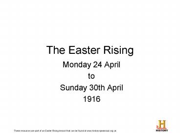 The Easter Rising presentation | free to view