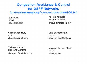 PPT – Congestion Avoidance PowerPoint presentation | free to download ...