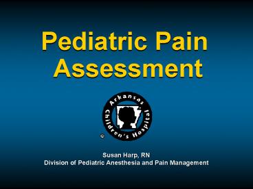 Pediatric Pain presentation | free to view