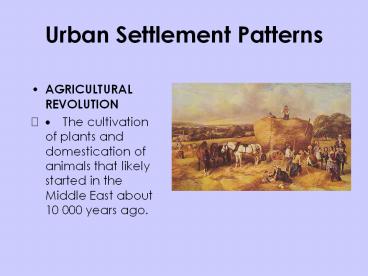 Urban Settlement Patterns presentation | free to download