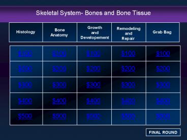 PPT – Skeletal System- Bones and Bone Tissue PowerPoint presentation ...