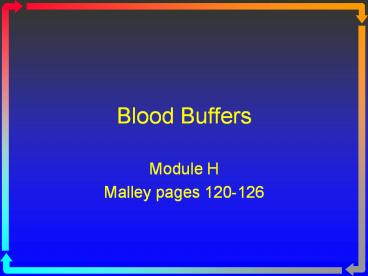Blood Buffers presentation | free to download