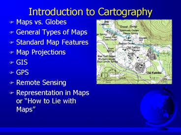 Introduction to Cartography presentation | free to view
