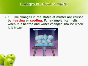 Changes in states of matter presentation | free to view