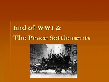 End of WWI presentation | free to view