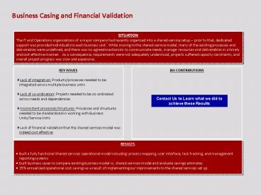 PPT – Business Casing and Financial Validation PowerPoint presentation | free to download - id ...