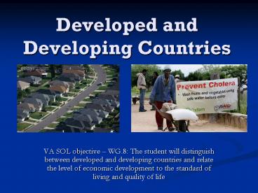 Developed and Developing Countries presentation | free to view