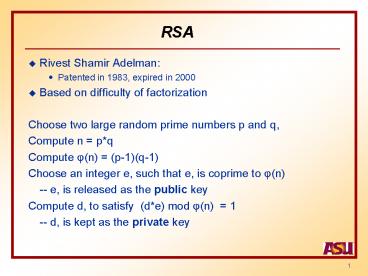 RSA presentation | free to download