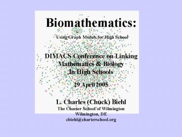 Biomathematics: Using Graph Models presentation | free to download