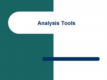 Analysis Tools presentation | free to download