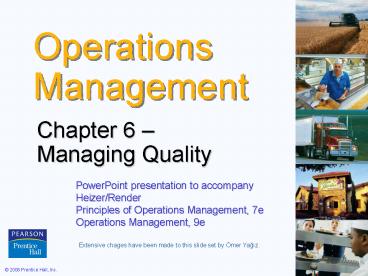 Managing Quality presentation | free to view