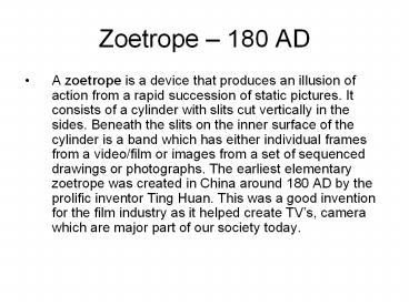 Zoetrope presentation | free to view